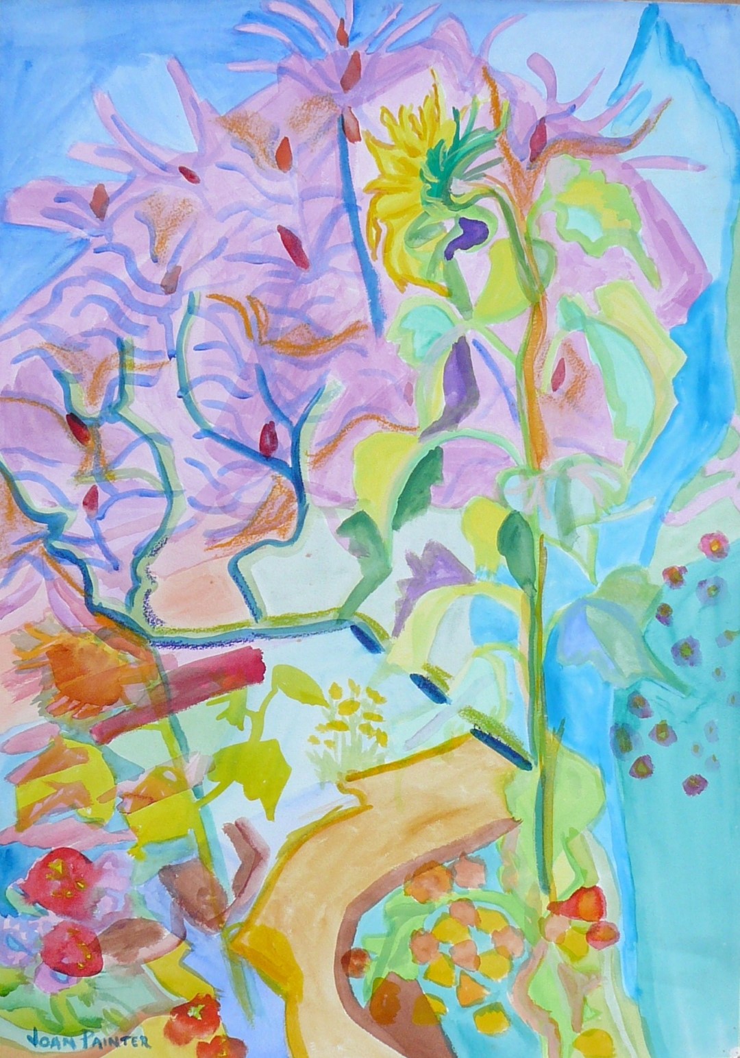 Sunflower in the garden 1 | Joan Painter